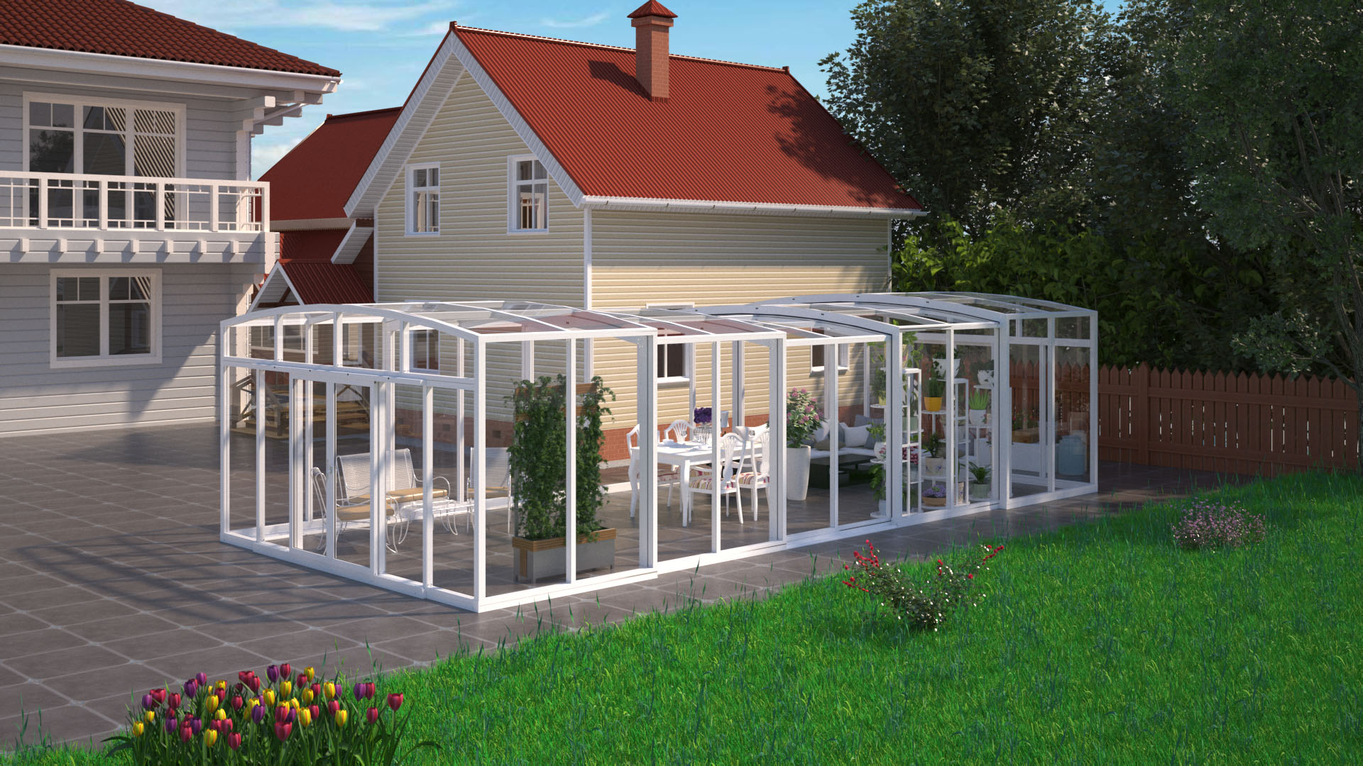 Pool Enclosure - High - 綠森玻璃屋 Nison sunroom